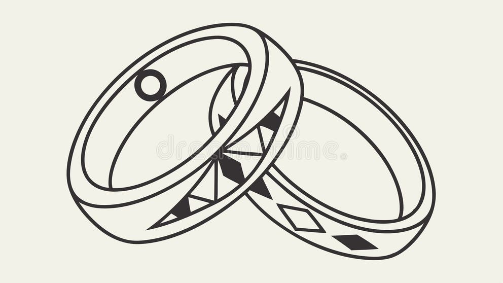Wedding Rings Commitment Symbol Vector, Vector Design Generative AI ...