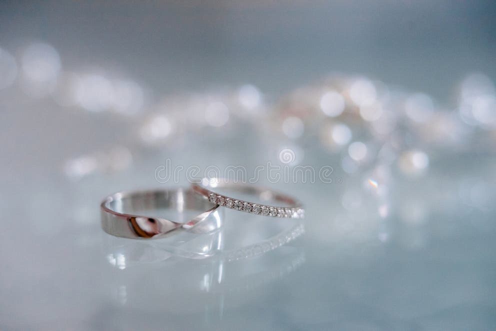 Wedding Rings with a Wedding Decor Stock Photo - Image of ring ...