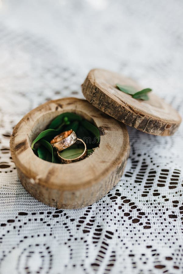 Gold Wedding Rings on the Tree Stock Image - Image of wedding ...