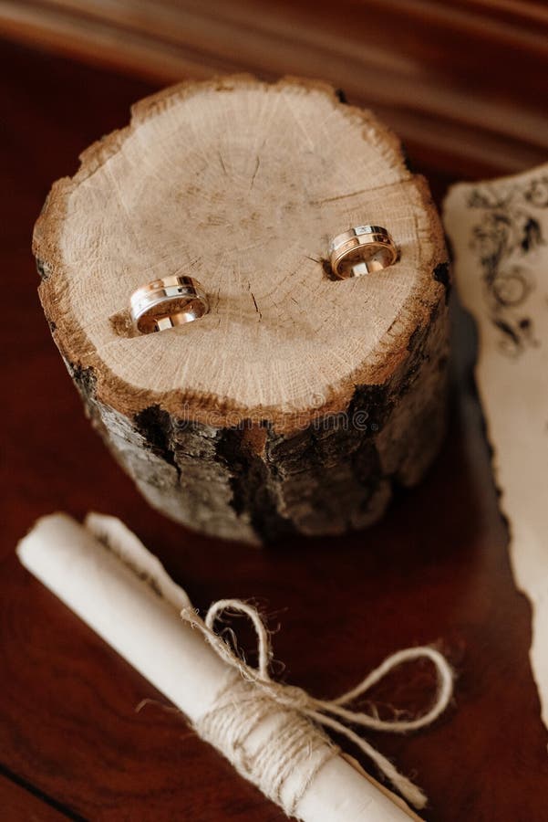 Wedding Rings with a Wedding Decor Stock Image - Image of marriage ...