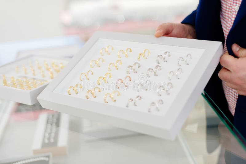 Wedding Rings on the Display I Stock Photo - Image of jewellery ...