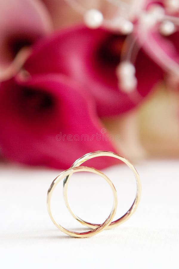Orchid and Wedding Rings stock photo. Image of bridal - 1377426