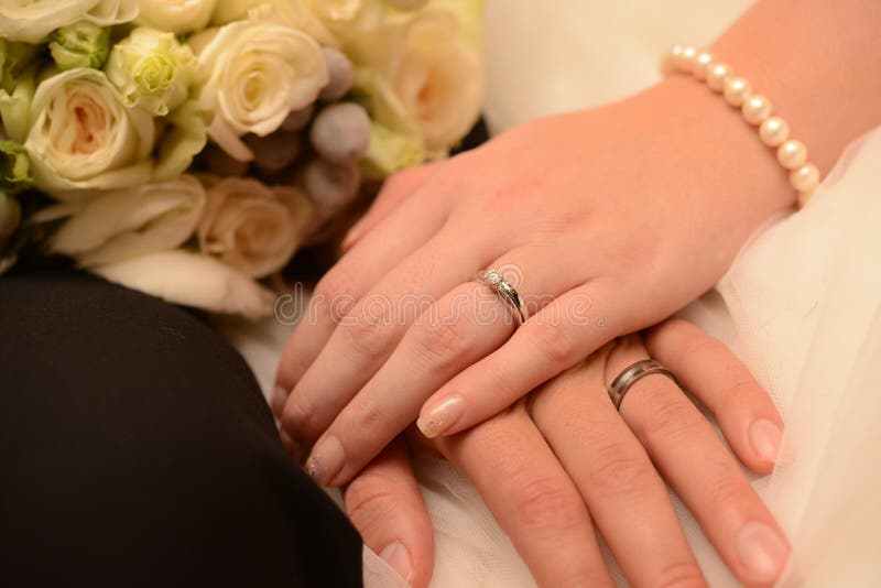 Wedding Rings stock image. Image of married, hands, rings - 42455619