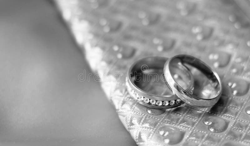 Wedding Rings, Happy and Love Stock Image - Image of macro, valentine ...