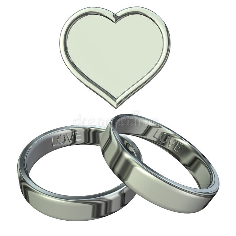 Wedding Rings Heart Stock Illustrations – 11,924 Wedding Rings Heart ...