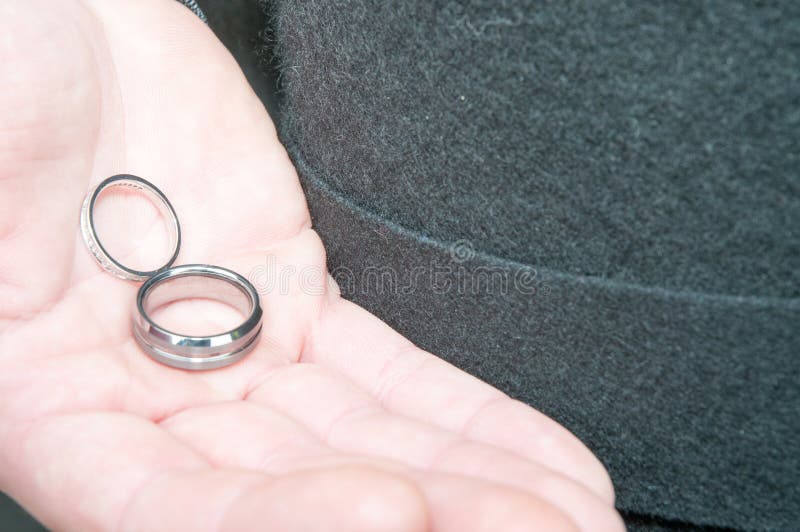 Wedding Rings Held in Hand, Symbolizing Love and Commitment during the ...