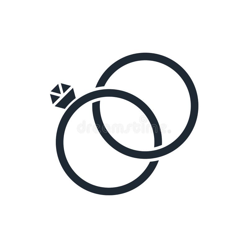 Wedding rings icon stock vector. Illustration of pair - 189117527