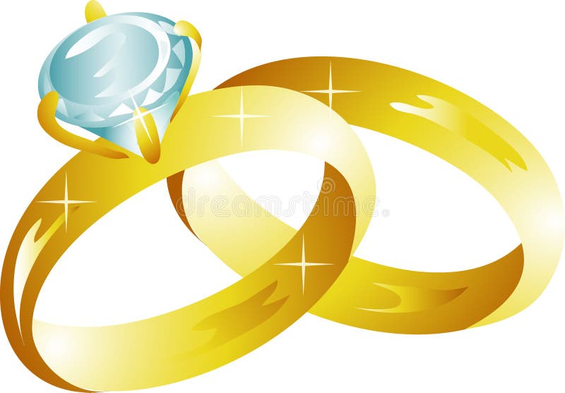 Wedding rings icon stock vector. Illustration of symbol - 5505626