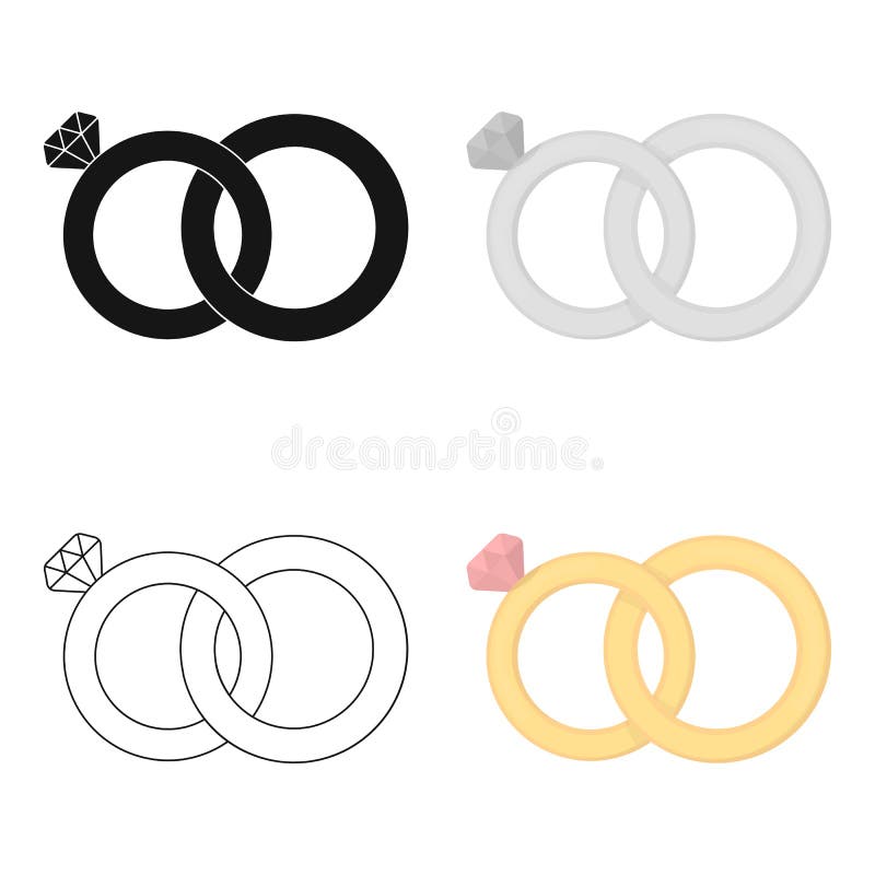 Two Wedding Rings Cartoon Stock Illustrations – 155 Two Wedding Rings ...