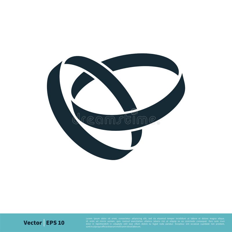 Two Gold Rings Infinity Logo Template Illustration Design. Vector EPS ...