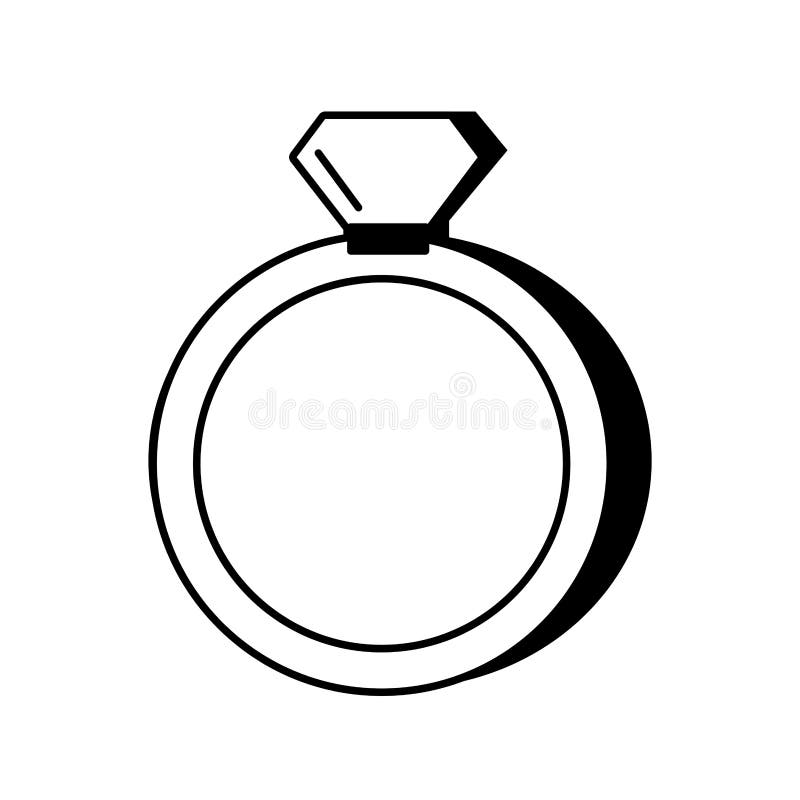 Wedding Rings Diamond Luxury Pictogram Stock Illustration ...