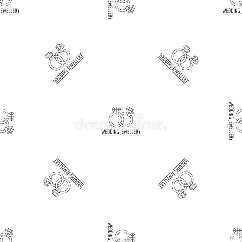 Wedding Rings Jewelry Pattern Seamless Vector Stock Vector ...