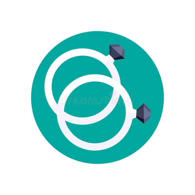 Wedding Rings Logo on a White Background. Vector Illustration Stock ...