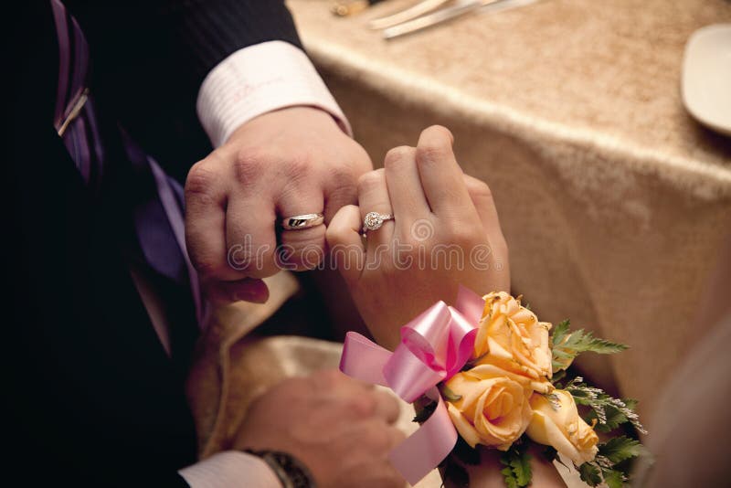 Wedding Rings and Love Promise Stock Photo - Image of engage, band ...