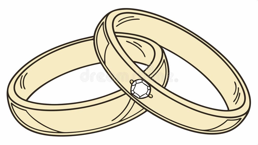 Wedding Rings, Marriage and Commitment Symbol Vector Design Generative ...