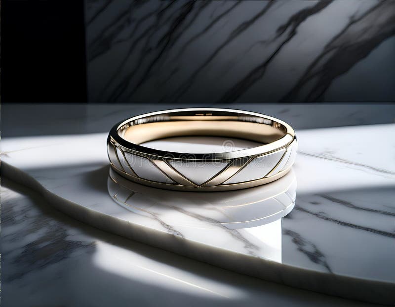 Wedding Rings in a Modern Minimalist Setting Stock Photo - Image of ...