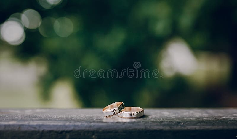 Wedding rings outdoor stock image. Image of jewelry - 132129503