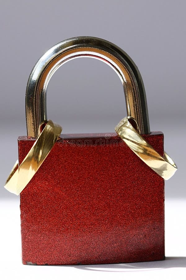 Wedding rings and padlock stock image. Image of durable - 71952007