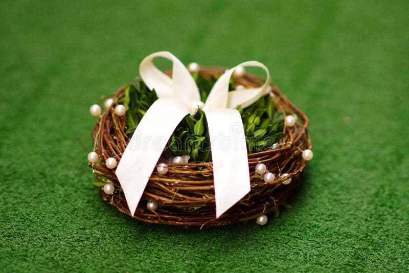 Wedding ring stand stock photo. Image of decorative - 113400010