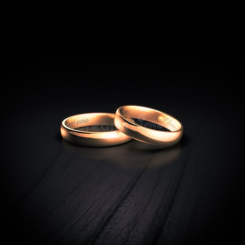 Wedding Rings Black Background