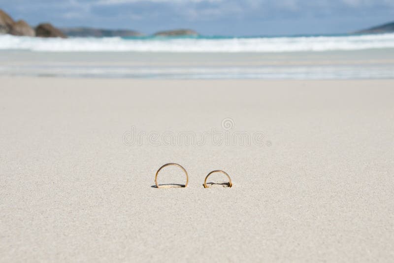 Wedding Rings stock image. Image of sand, pacific, honeymoon - 113535015