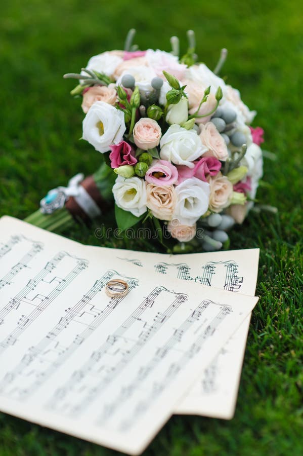 Wedding Rings on a Sheet of Paper with Notes Stock Photo - Image of ...