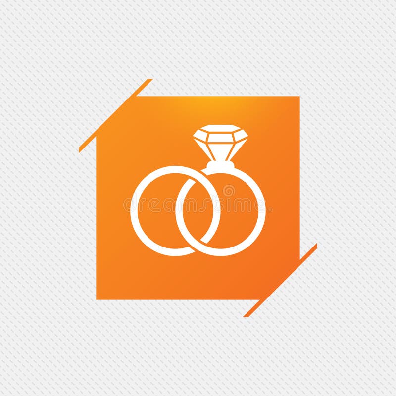 Wedding Rings Sign Icon. Engagement Symbol Stock Vector - Illustration ...
