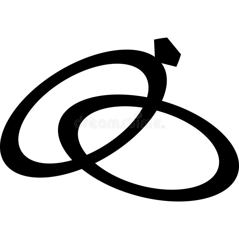 Wedding Rings Silhouette Design Stock Vector - Illustration of groom ...