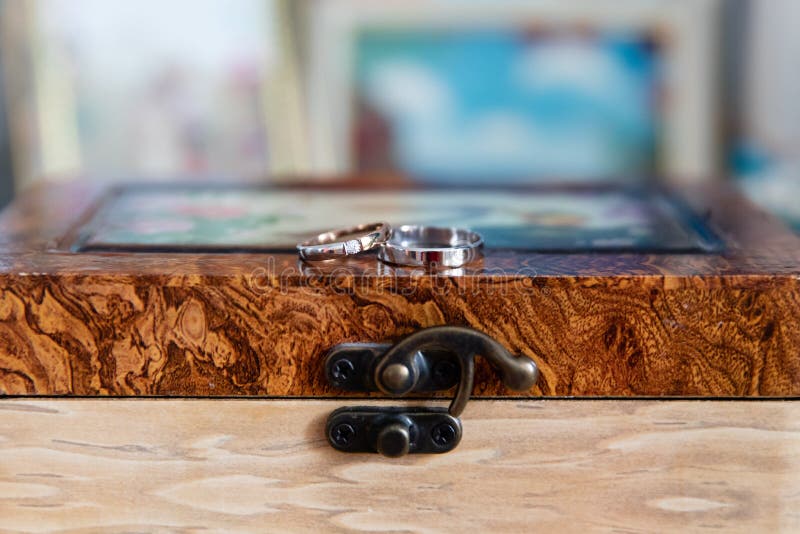 Wedding Rings on the Stand for Rings Stock Image - Image of circle ...