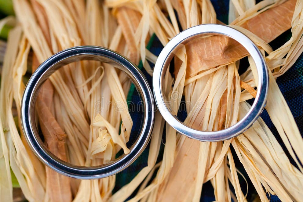 Wedding Rings on Straw stock photo. Image of weddings - 60913782