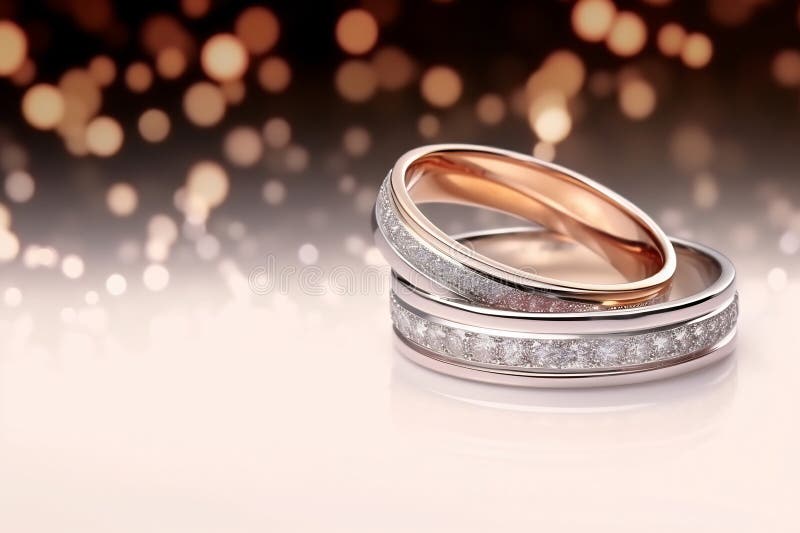 Wedding rings on table stock image. Image of commitment - 321533001