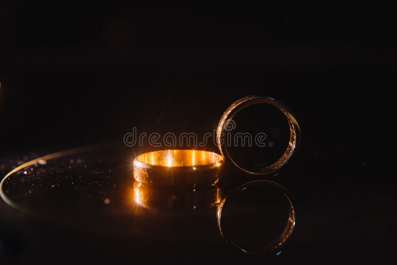 Wedding Rings. Two Wedding Rings for the Bride and Groom Stock Image ...