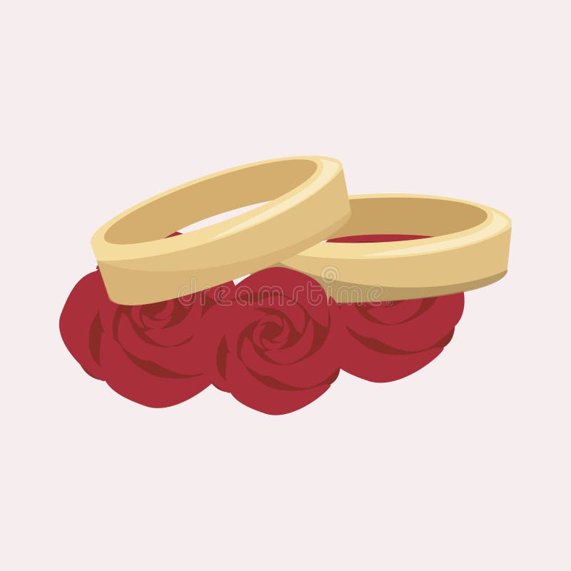 Wedding Rings. Vector Illustration Decorative Design Stock Vector ...