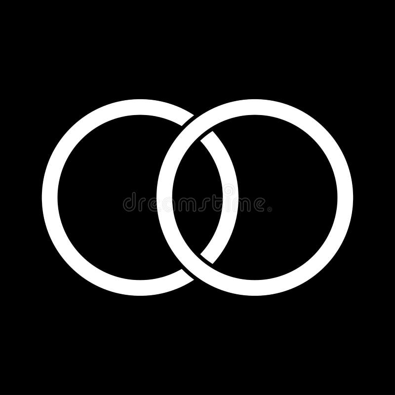 Wedding Rings White Color Icon . Stock Vector - Illustration of icon ...