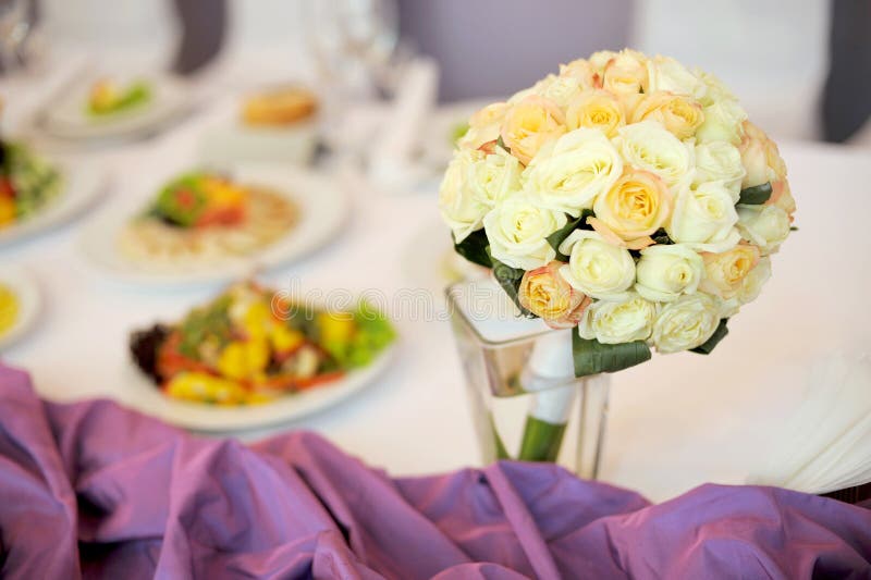 Wedding Roses on Table stock photo. Image of ornate, closeup - 29157236