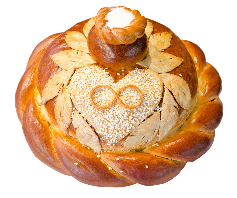 Wedding round bread stock image. Image of loaf, toasted - 27669191