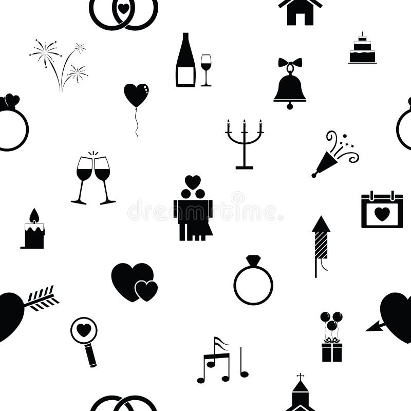 Wedding Seamless Pattern Background Icon Stock Vector - Illustration of ... Wedding Seamless Pattern Background Icon Stock Vector - Illustration of ...