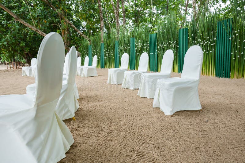 Wedding Set Up on the Beach Stock Image - Image of orchid, beach: 224387409