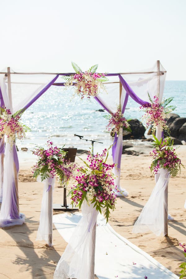 Wedding Set Up on the Beach. Stock Photo - Image of outdoor, event ...