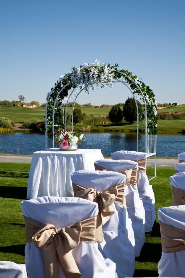 Wedding Setup stock photo. Image of arch, display, flowers - 21204908