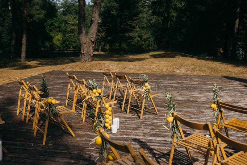 Wedding Setup. Preparation for the Wedding Ceremony Stock Image - Image ...