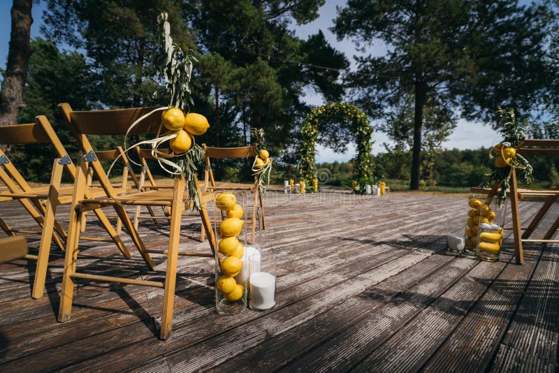 Wedding Setup. Preparation for the Wedding Ceremony Stock Image - Image ...