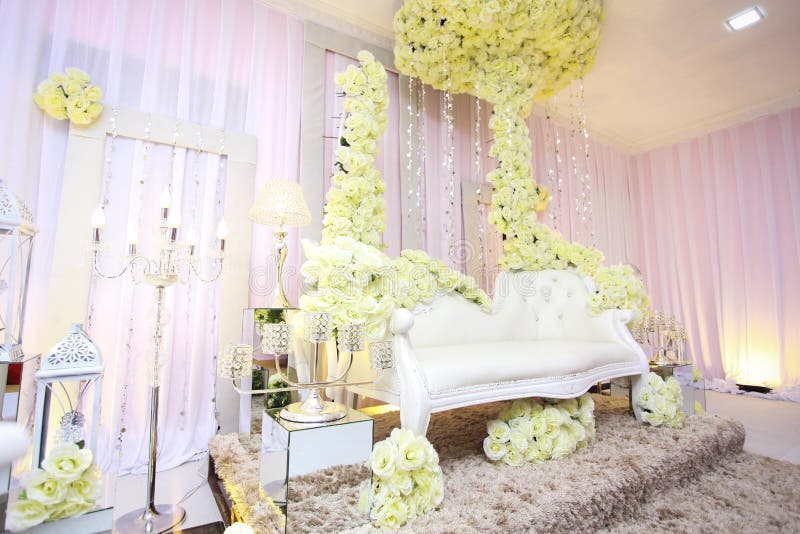 Wedding Setup for Wedding Reception. Stock Image - Image of reception ...