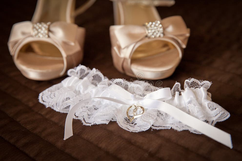 Wedding Shoes garter stock photo. Image of chair, life - 28898698