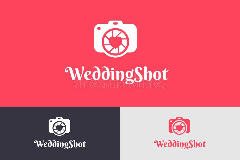 Wedding Shoot with Camera Logo Illustration Stock Illustration ...