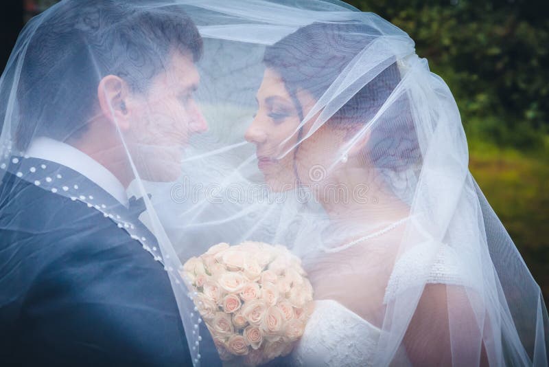 Wedding Shot of Bride and Groom Stock Image - Image of female ...