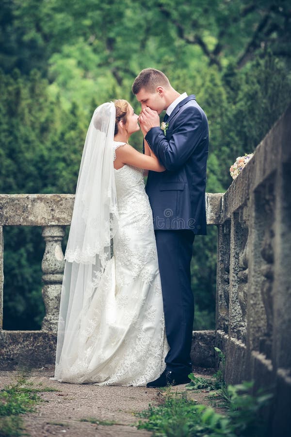 Wedding Shot of Bride and Groom Stock Image - Image of celebration ...