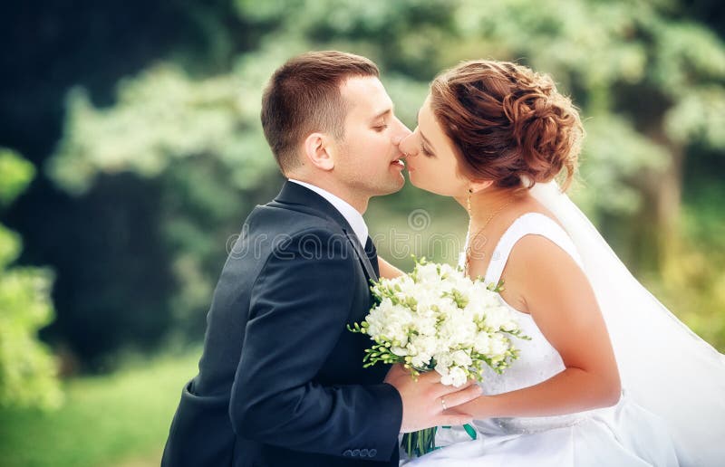 Wedding Shot of Bride and Groom Stock Photo - Image of married ...