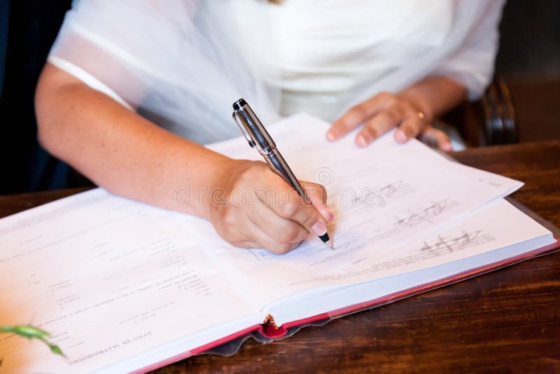Wedding signature stock image. Image of hands, legal - 30647337