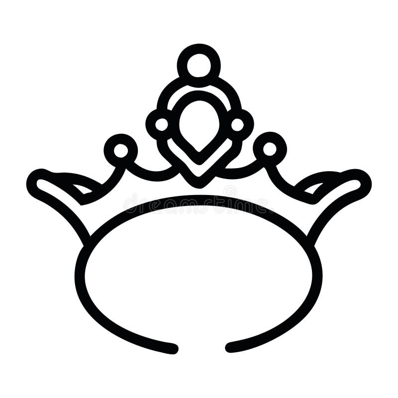 Wedding Sketch Tiara Bridal Accessory Elegant Icon Stock Illustration ...
